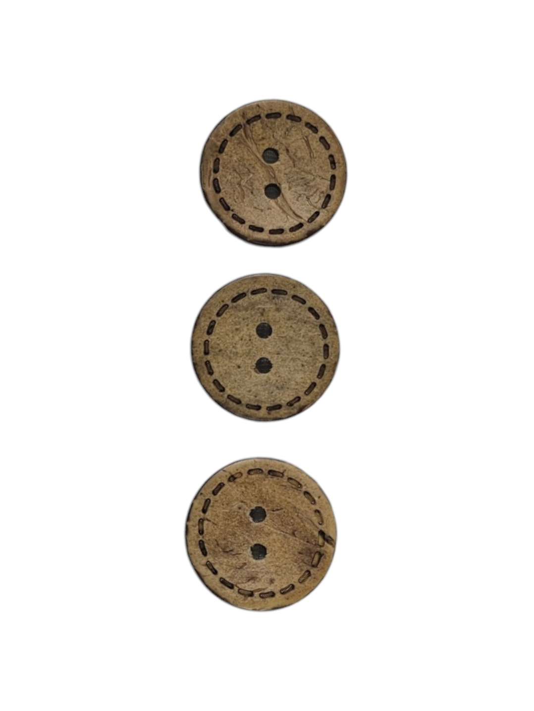 Wooden Brown Buttons 20mm W/Dotted Line – Sew Unique